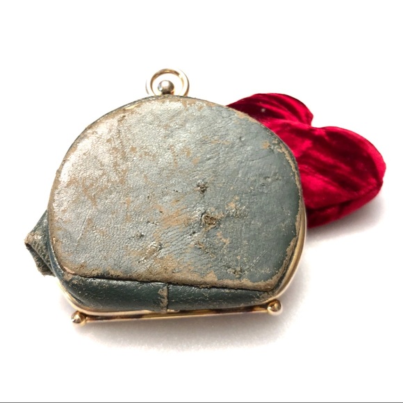 Vintage | Bags | Vintage Green Leather And Metal Coin Purse | Poshmark